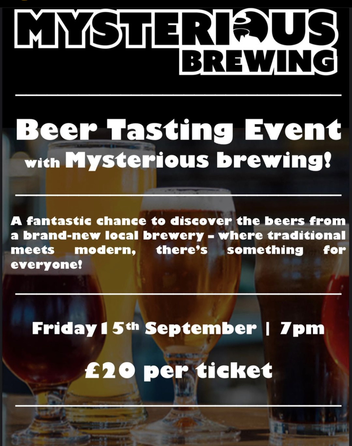 Beer Tasting with Mysterious Brewing - West Berkshire CAMRA